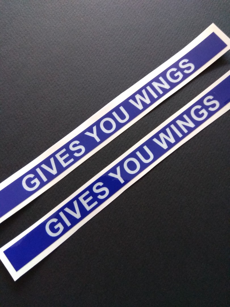 Give You Wings Motorbike Helmet Reflective Sticker (one piece ...