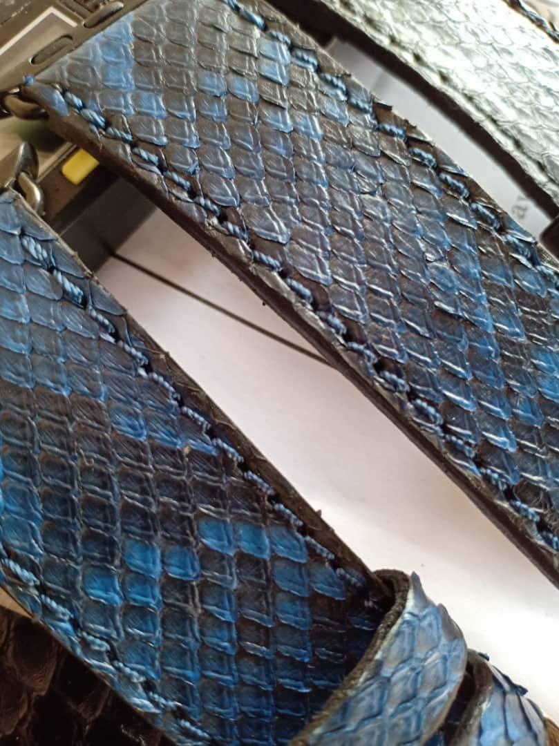 Handmade Python skin Apple Watch band, Men's Fashion, Watches & Accessories, Jewelry on Carousell