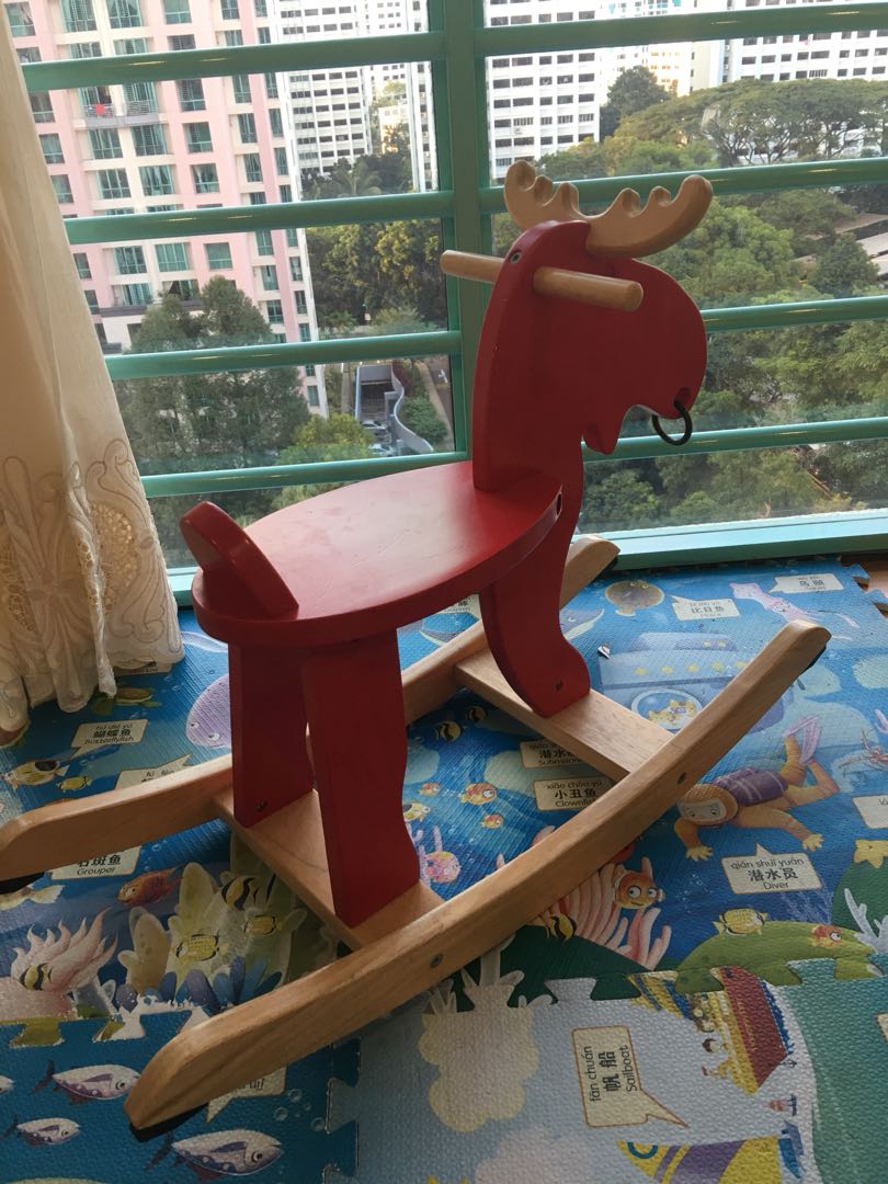 IKEA rocking moose, Babies & Kids, Baby Nursery & Kids Furniture, Kids ...