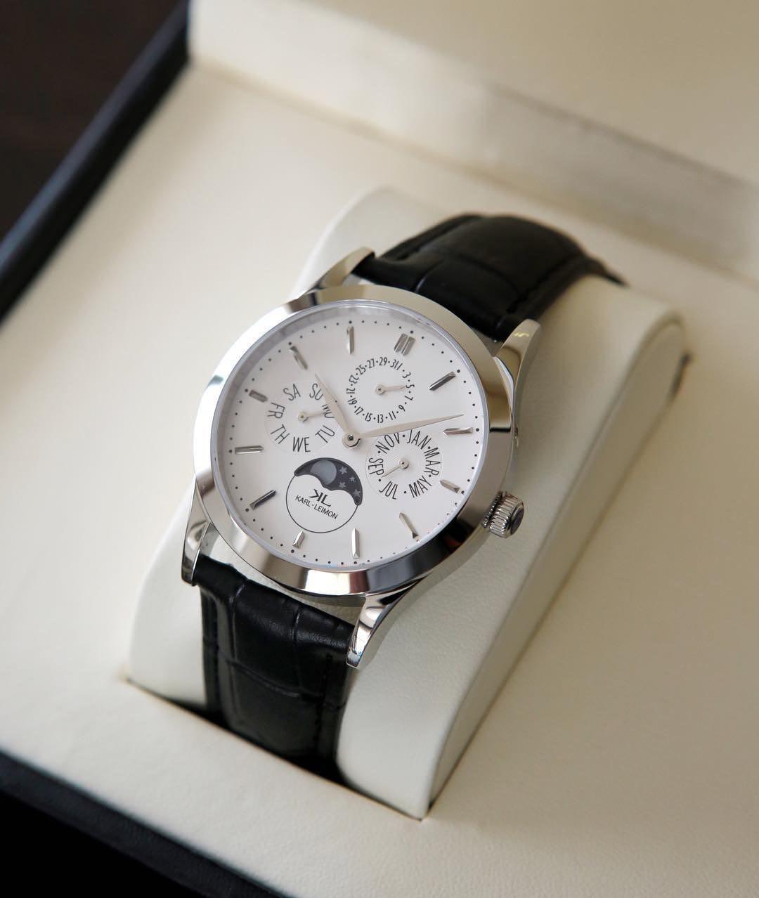 Karl Leimon moonphase annual calendar watch 38mm, Mobile Phones ...