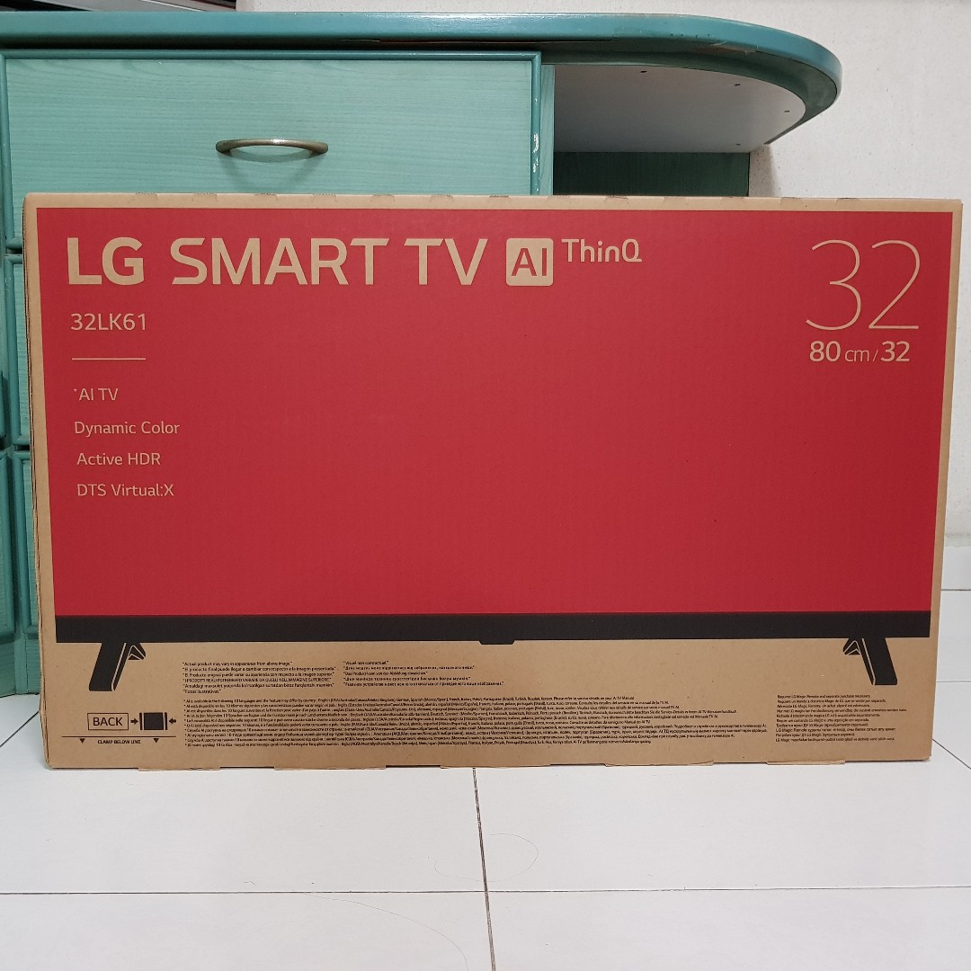 LG 32 Inch HD LED Smart TV AI ThinQ 32LK610BPTB, TV & Home Appliances ...