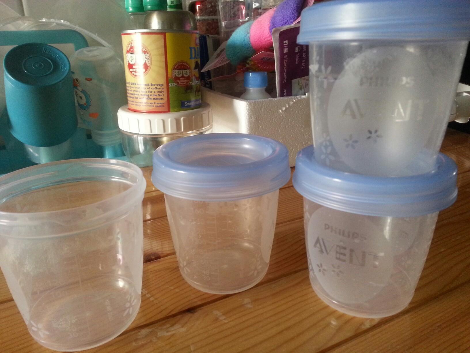 Milk storage containers with the scale and identifying, Babies & Kids ...