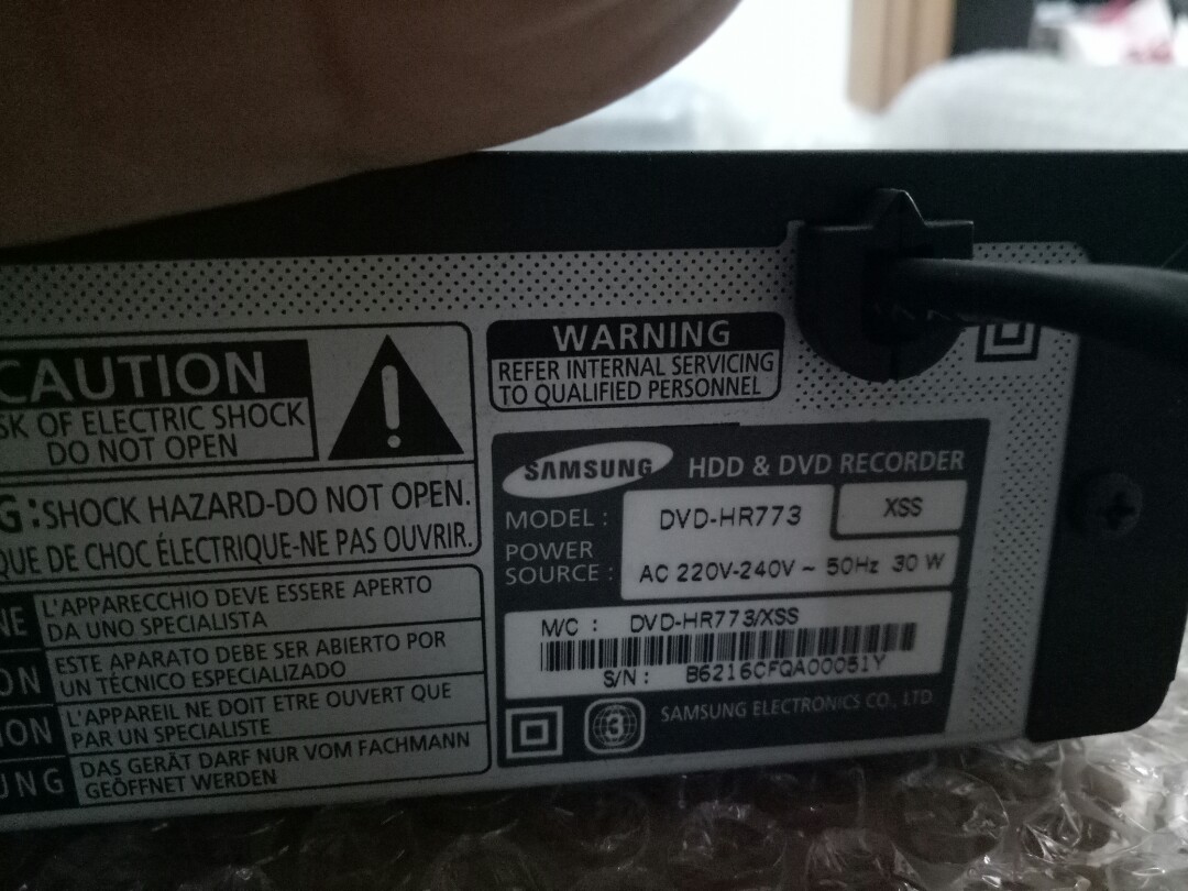 Samsung DVD recorder, TV & Home Appliances, TV & Entertainment, Blu-Ray ...