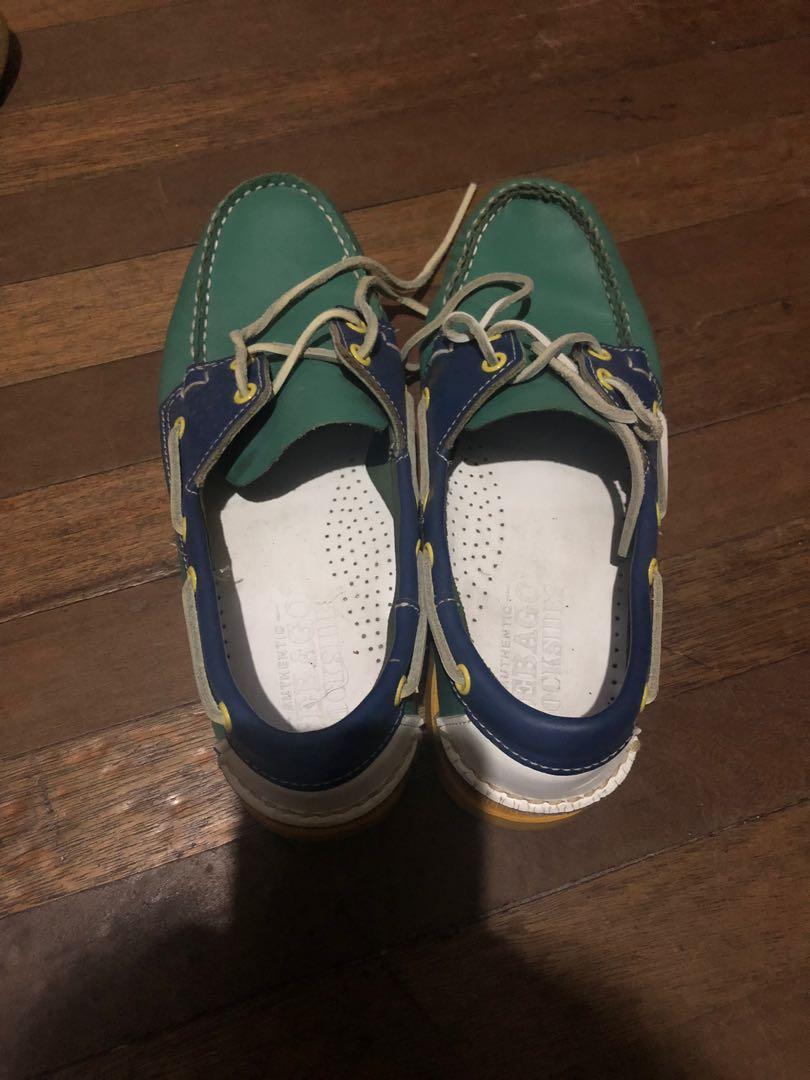 SEBAGO green yellow blue topsider, Men's Fashion, Footwear, Dress Shoes ...