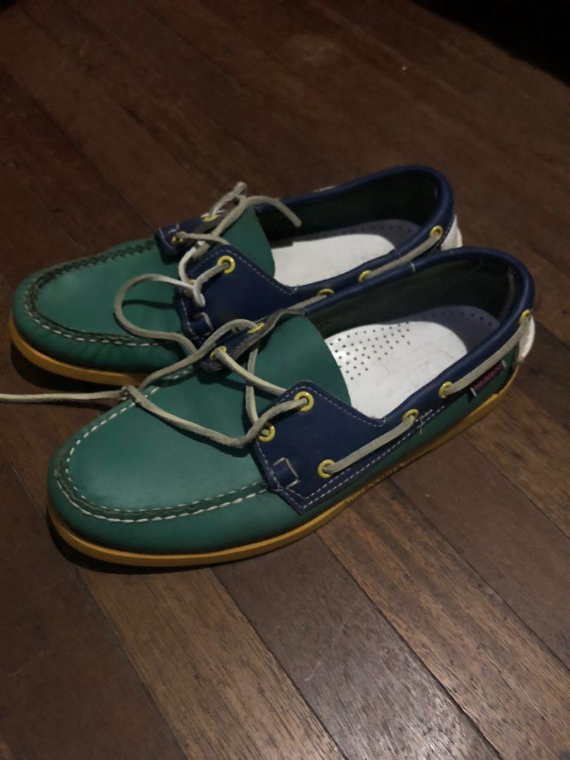 SEBAGO green yellow blue topsider, Men's Fashion, Footwear, Dress Shoes ...