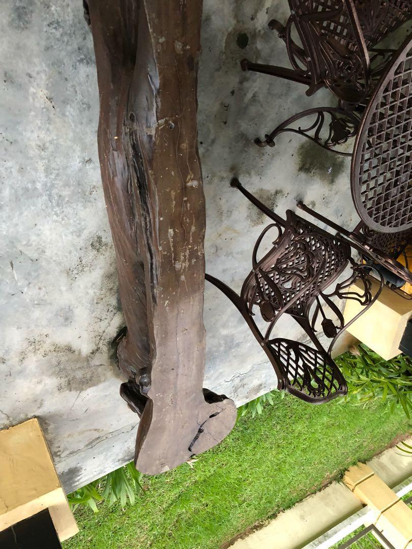 Solid tree bark table, Furniture & Home Living, Furniture, Tables & Sets on Carousell