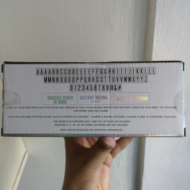 Typo mini single line light box, Furniture & Home Living, Home Decor ...