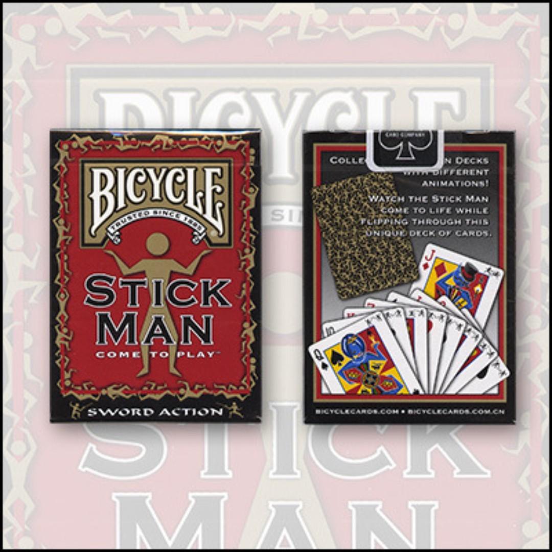 Bicycle StickMan Poker Playing Cards USPCC Sword Action, Hobbies & Toys ...