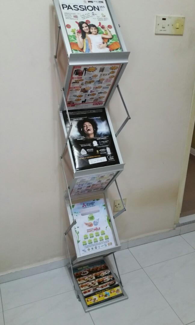 Magazine / brochure display rack, Furniture & Home Living, Furniture ...