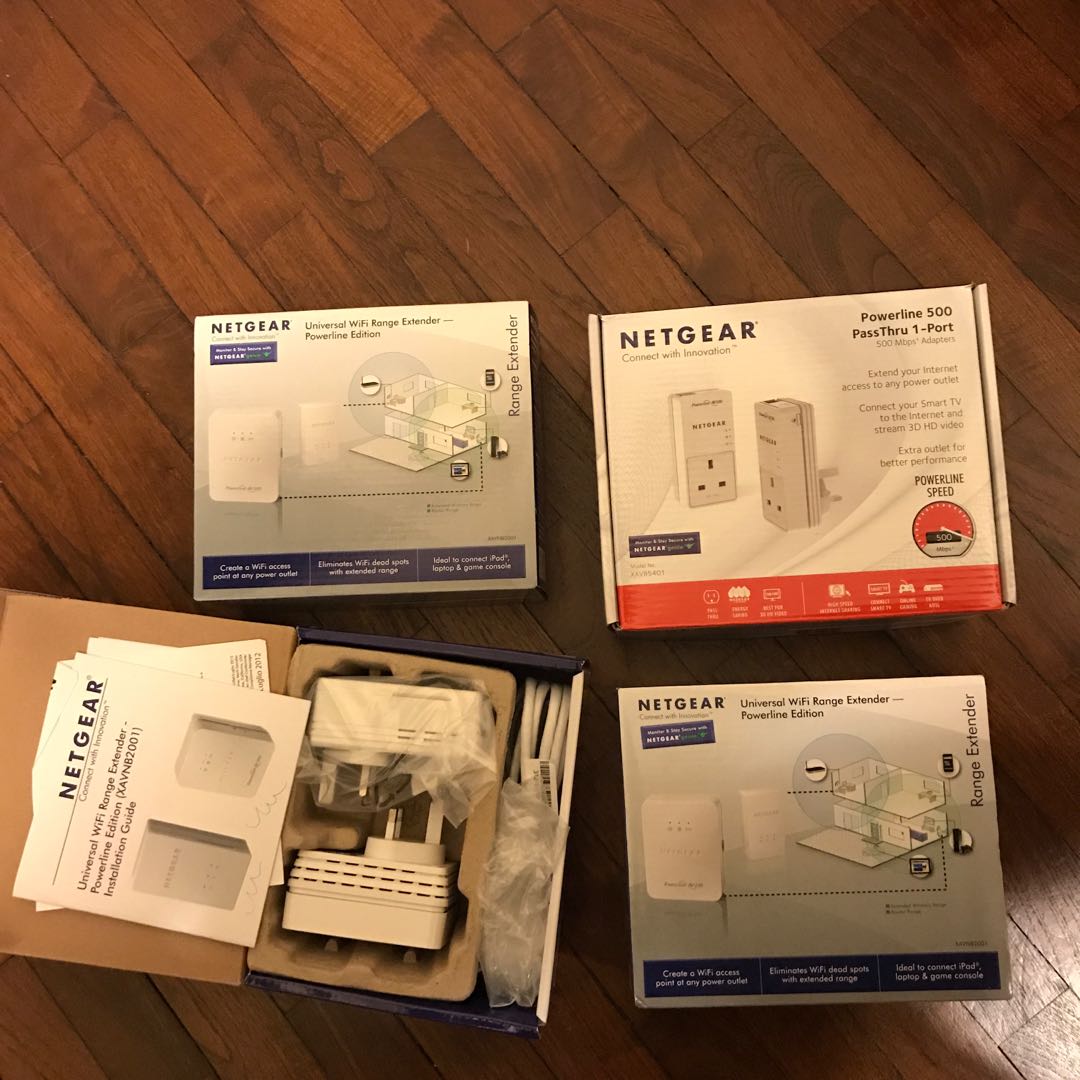 Netgear Powerline WiFi network using power sockets, Computers & Tech ...