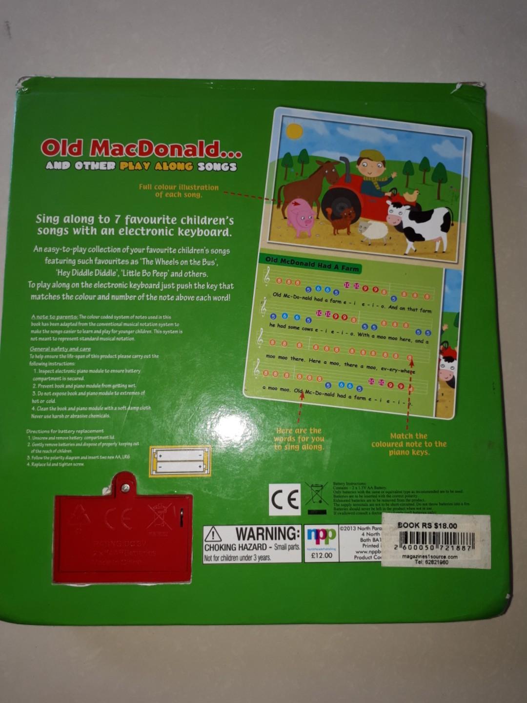 Old MacDonald and other play along songs (UP: $18), Hobbies & Toys ...