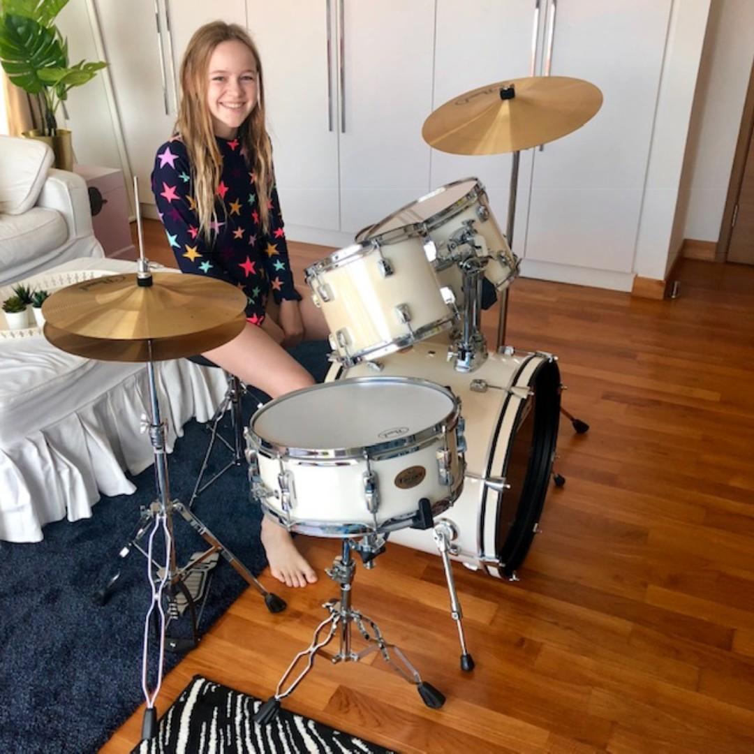 PEARL TARGET 7 PIECE DRUM KIT (Junior), Hobbies & Toys, Music & Media ...