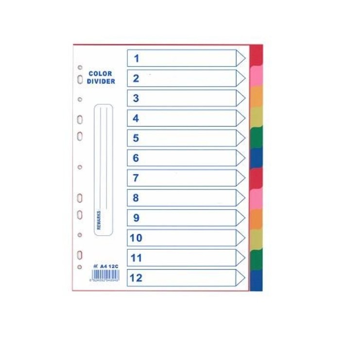 Pentex 5 Colors Paper Dividers A4 paper divider, Hobbies & Toys ...