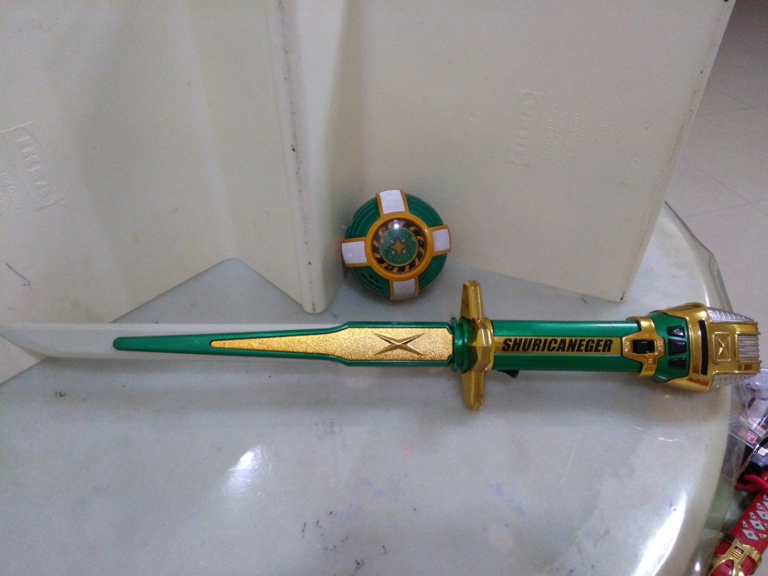 Power ranger green shurikenger samurai sword only, Hobbies & Toys, Toys ...