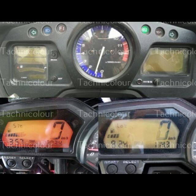 Speedometer Speedo Meter faded LCD repair & LED color change ...