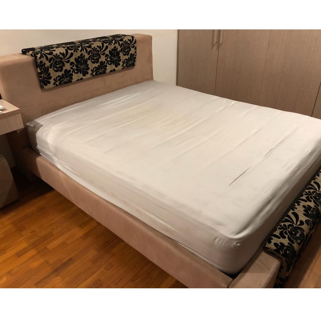 Cellini Queen Size Bed + Bedframe, Furniture & Home Living, Furniture ...