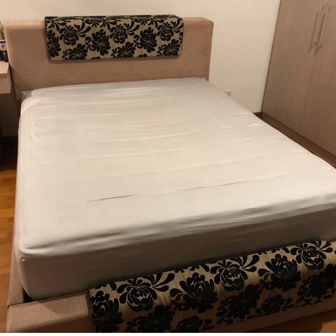 Cellini Queen Size Bed + Bedframe, Furniture & Home Living, Furniture ...