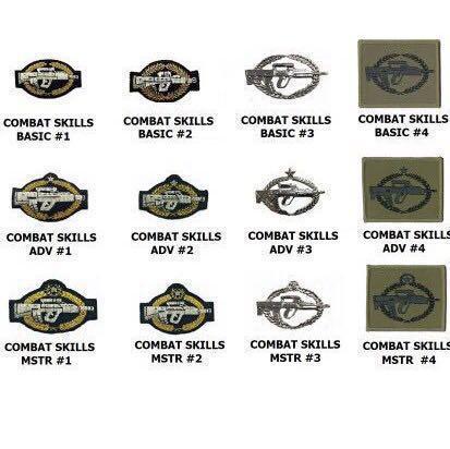 COMBAT SKILLS BADGES (CSB) FOR NO.1 - BASIC ($16), ADVANCED ($18 ...