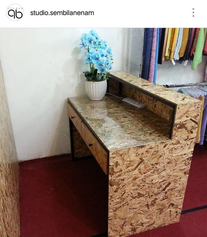 Custom made counter & backdrop, Furniture & Home Living, Furniture ...