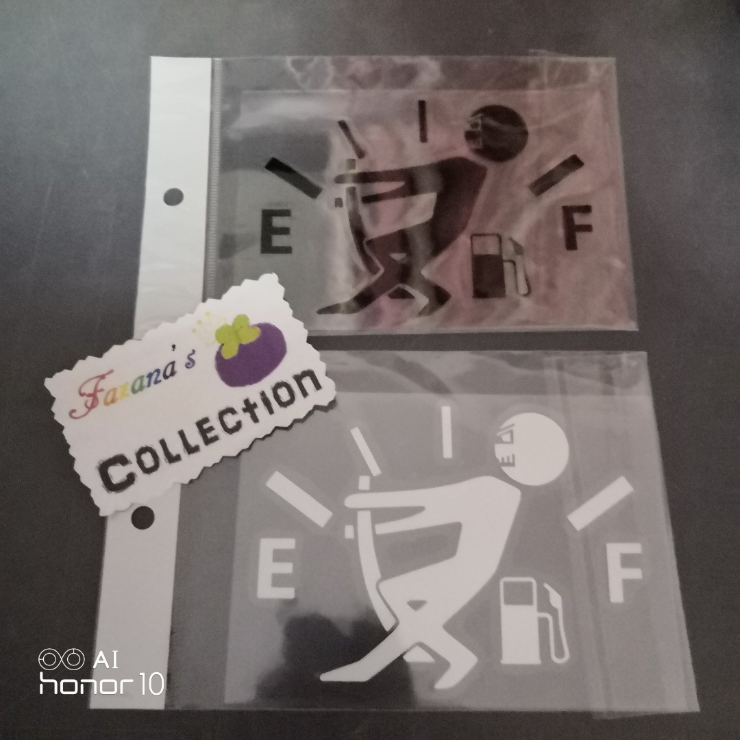Fuel door car decal sticker, Car Accessories, Accessories on Carousell
