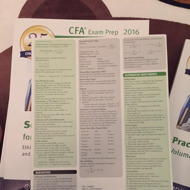 HARDCOPY CFA Level1 Kaplan notes 2016, Hobbies & Toys, Books ...