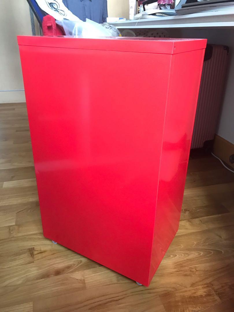 IKEA Helmer Drawer on castors (Red), Furniture & Home Living, Furniture ...