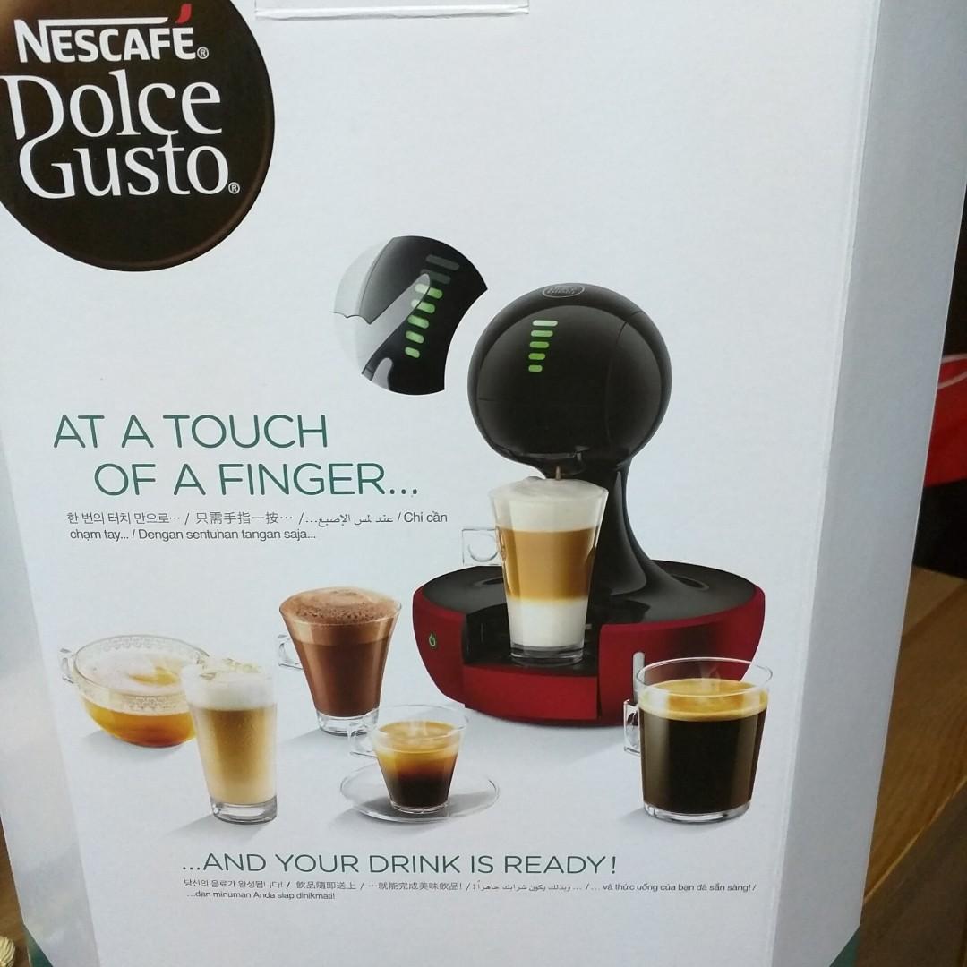 BRAND NEW NESCAFE DOLCE GUSTO DROP (15 BARS) RED METAL BLACK., TV ...