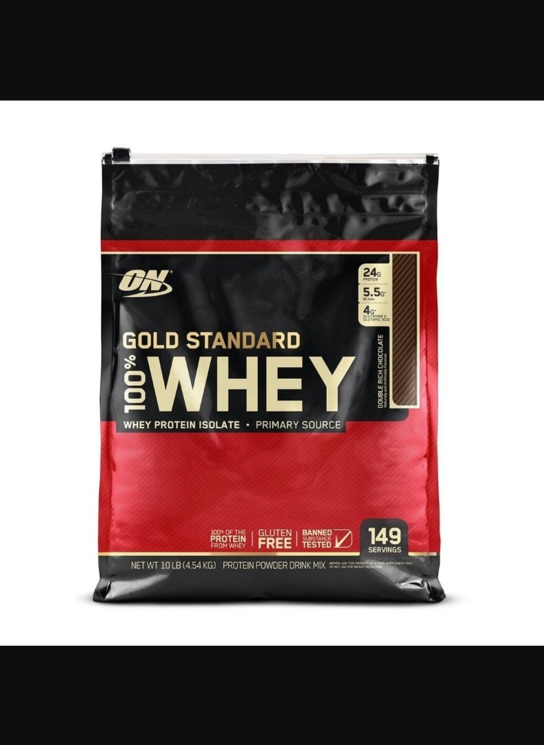 ON gold standard 100% whey 10lbs, Health & Nutrition, Health ...