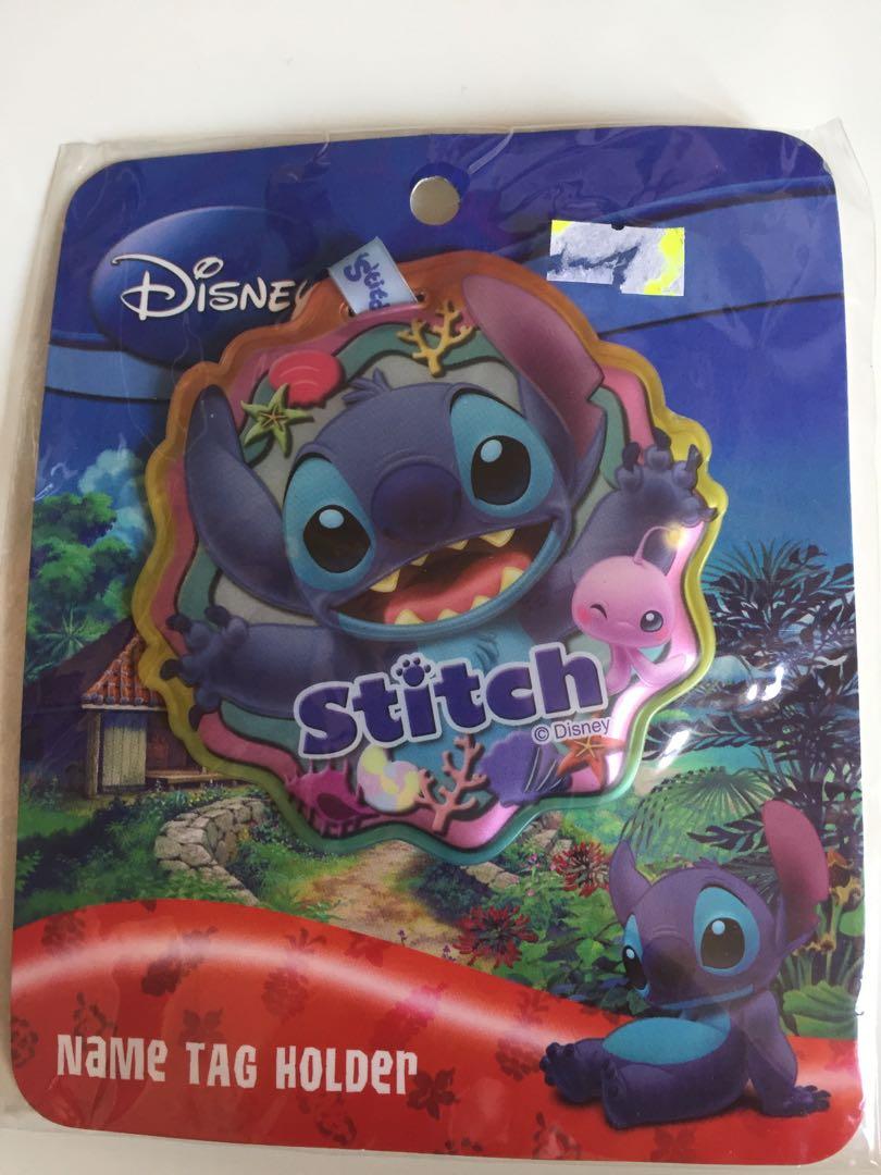 Stitch name tag/luggage holder, Hobbies & Toys, Travel, Travel ...