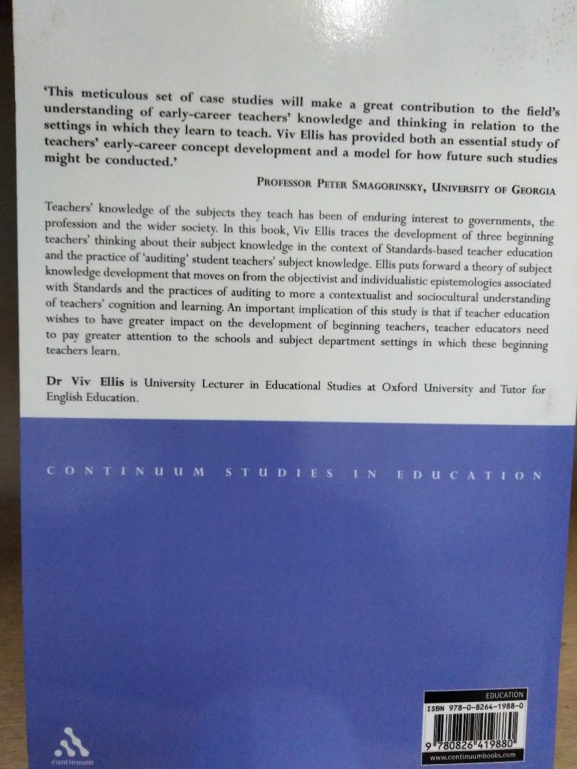 Subject Knowledge and Teacher Education, Hobbies & Toys, Books ...