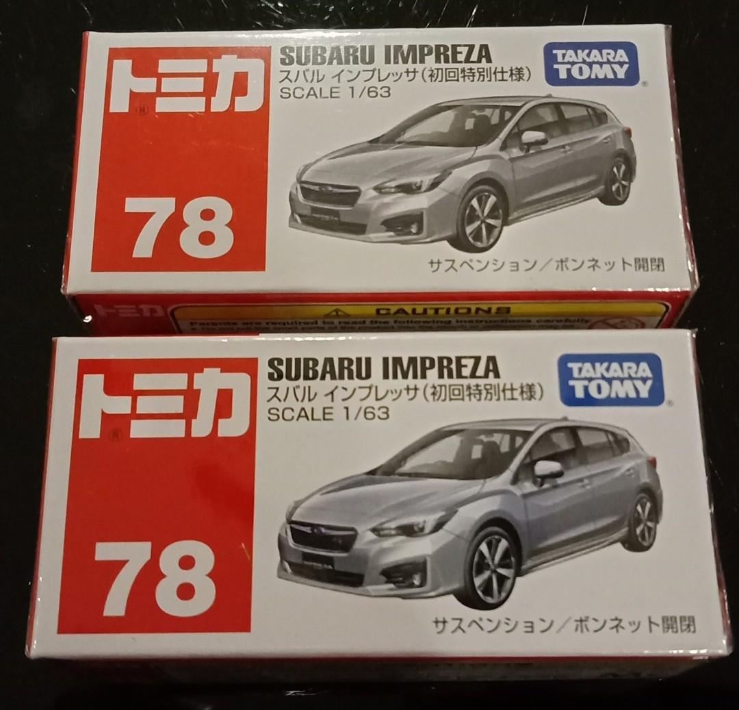 Tomica 78 Subaru Impreza first color silver die cast cars, Hobbies ...