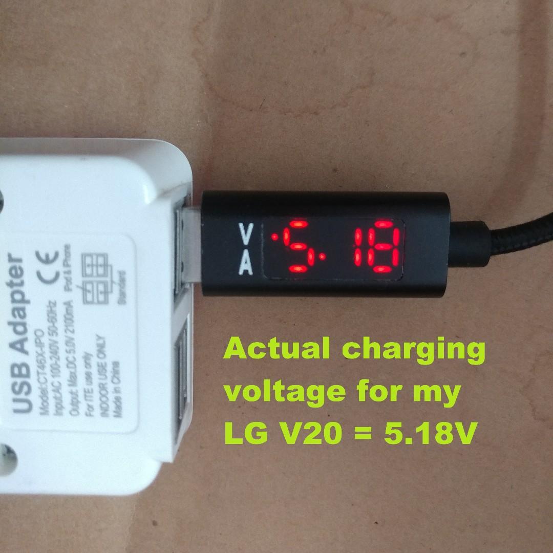 USB cable with charging voltage & current display, Computers & Tech ...