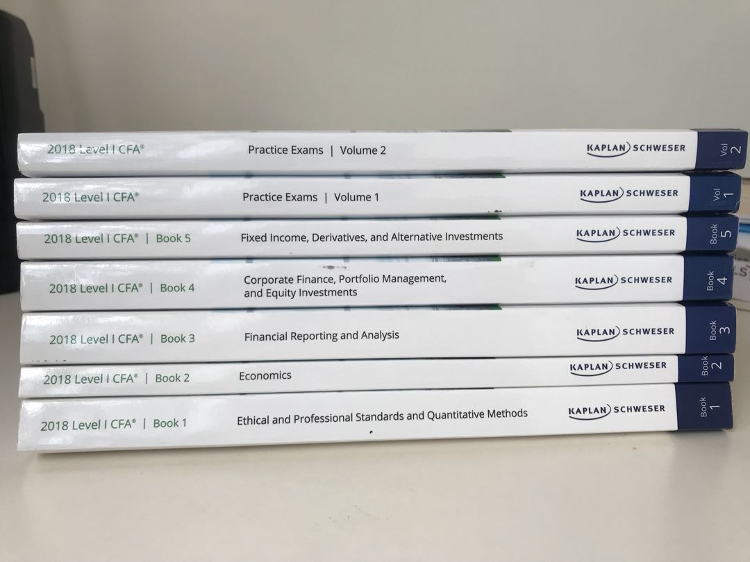 2018 CFA Level 1 Schweser textbooks, Hobbies & Toys, Books & Magazines, Assessment Books on ...