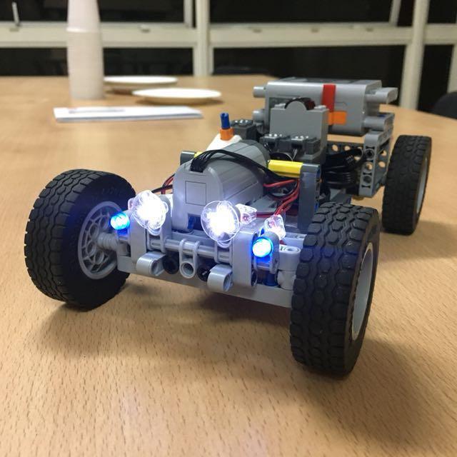 DIY remote control speed jeep, stable car chassis with LED lights, LEGO ...