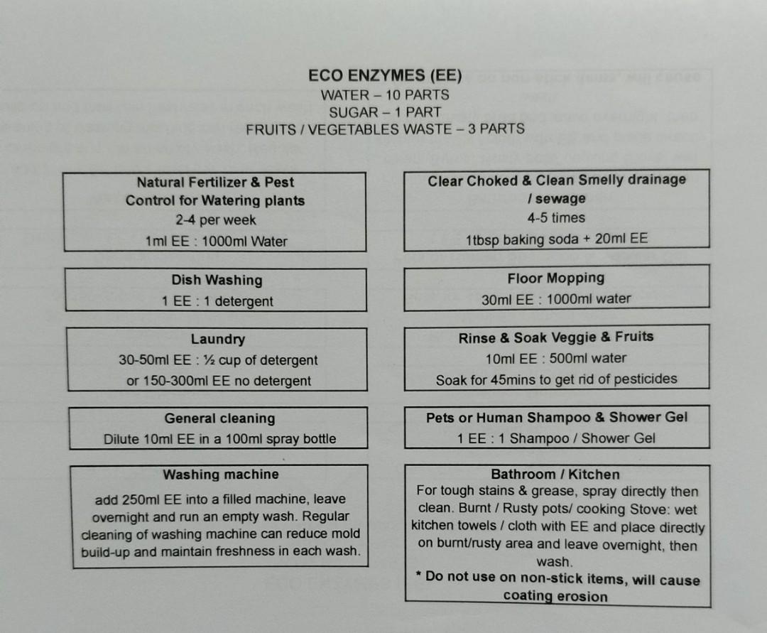 Homemade Eco Enzyme Cleaner / Fertilizer, Everything Else on Carousell