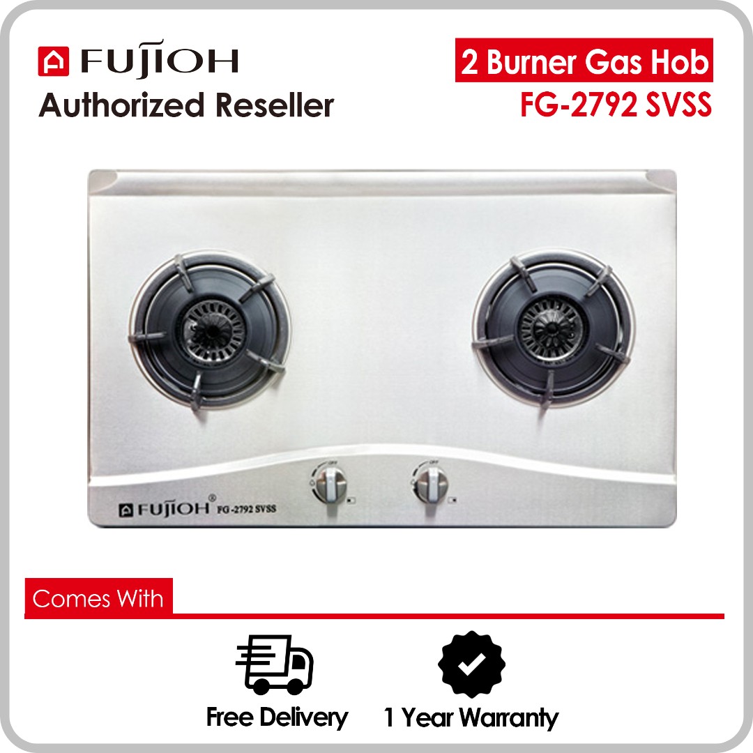 Fujioh FG-2792 SVSS 2 Burner Hob with Stainless Steel Top, Furniture & Home Living, Kitchenware ...