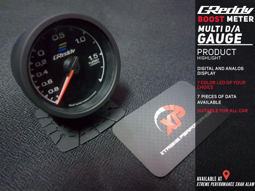 Greddy Boost Turbo Multi DA Gauge Thailand 7 Color Analog Digital ...
