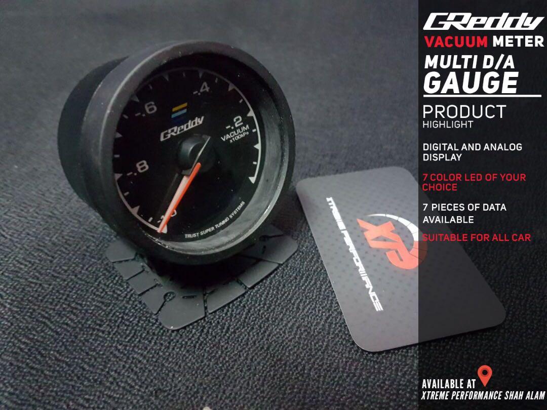 Greddy Vacuum Multi DA Gauge Thailand 7 Color Analog Digital Display ...