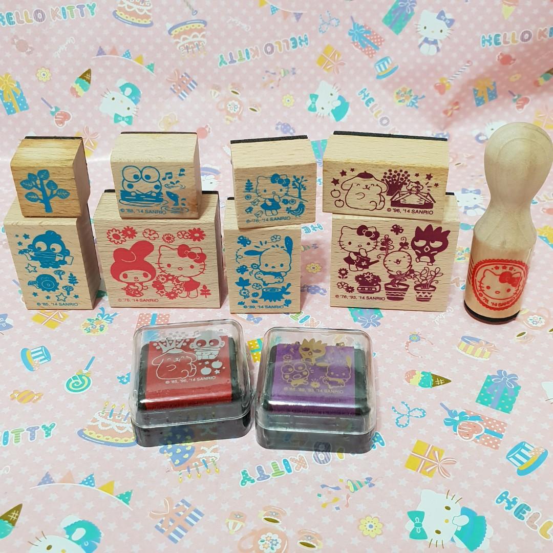 Lot of 9 Sanrio Characters Rubber Stamps, Hobbies & Toys, Stationery ...