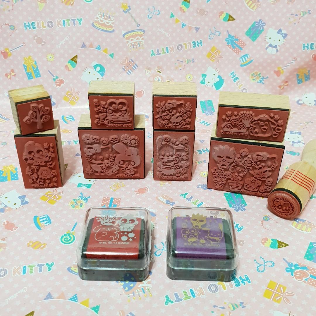 Lot of 9 Sanrio Characters Rubber Stamps, Hobbies & Toys, Stationery ...