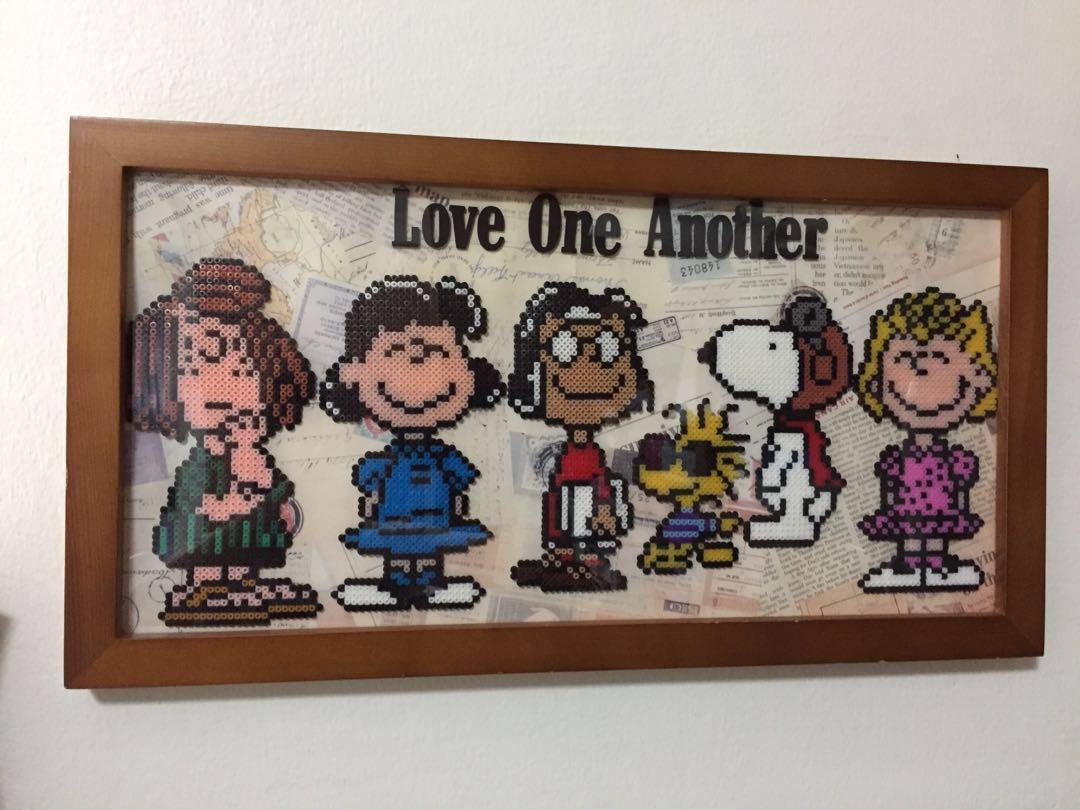 Snoopy family DIY Hama or Perler beads , Hobbies & Toys, Stationery ...