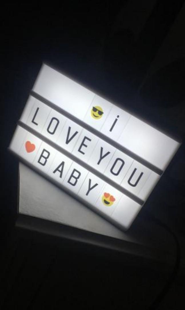 TYPO A6 letter words cinema light up box letters word lights, Furniture ...