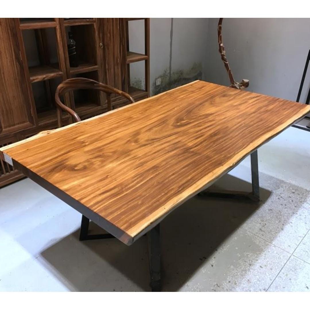 TZEB 005 Top Grade Zebrano Wood Table office dining, Furniture & Home ...