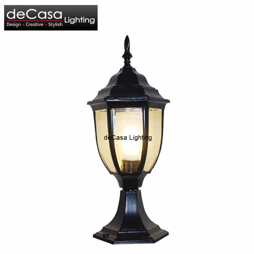 CLASSIC OUTDOOR PILLAR LIGHT, Furniture & Home Living, Lighting & Fans ...