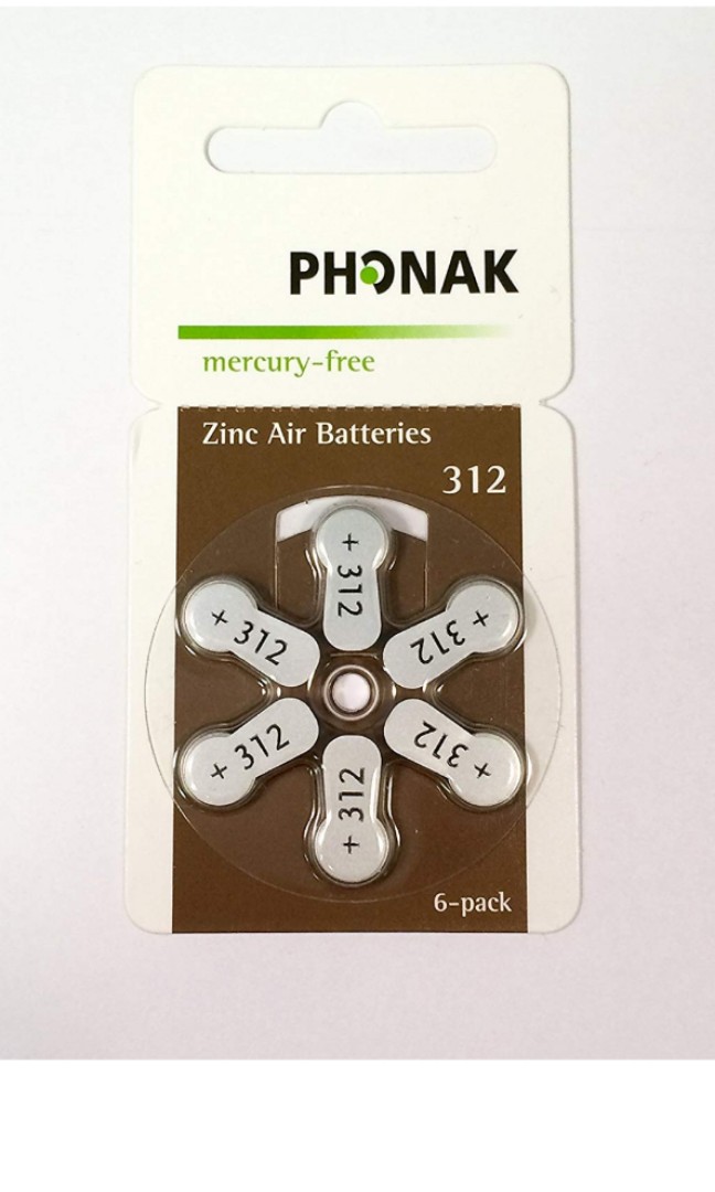 BNIB PHONAK Zinc Air 312 Batteries, Health & Nutrition, Assistive ...