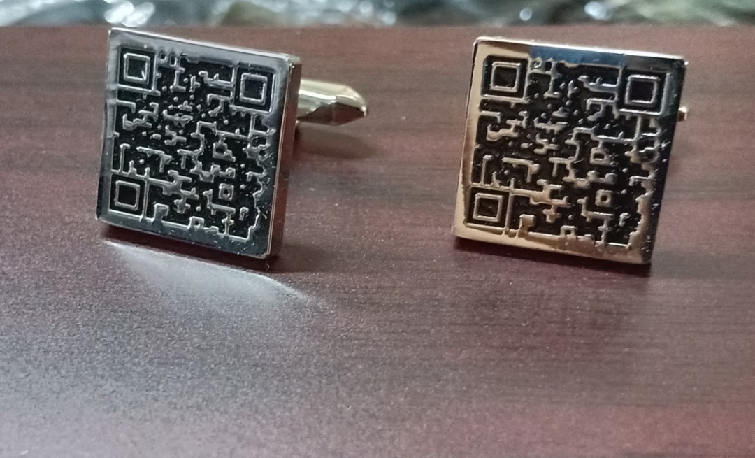 Cufflink 3D ( barcode), Fesyen Pria, Aksesoris, Dasi & Aksesoris Formal ...