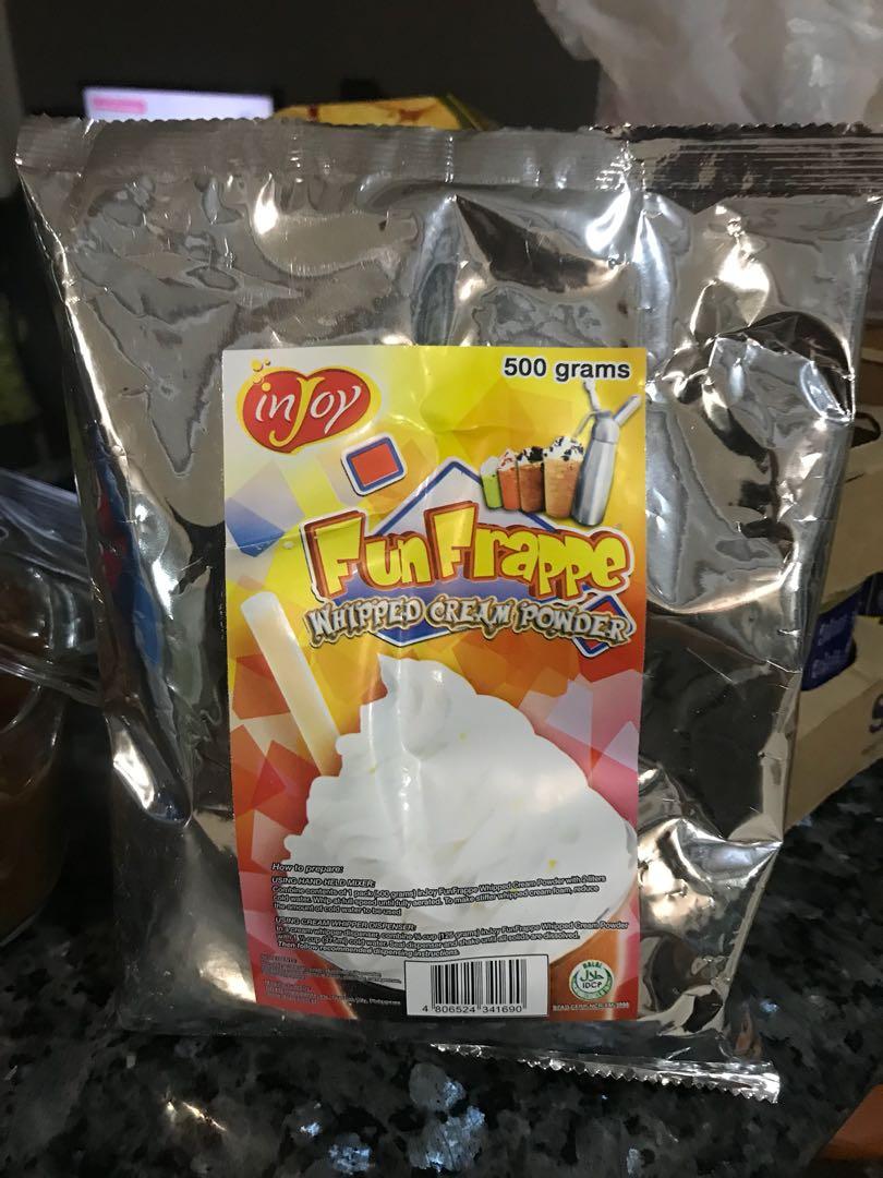 Injoy fun frappe whipped cream, Food & Drinks, Packaged & Instant Food ...
