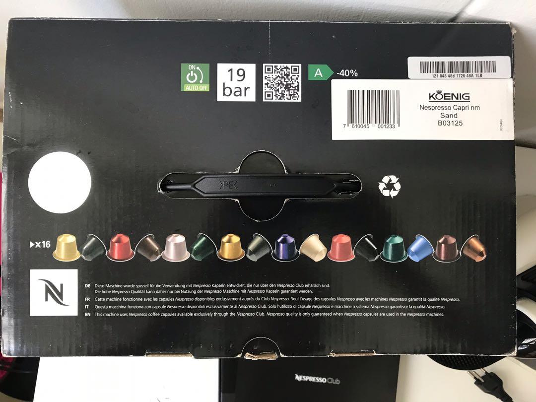 Nespresso Essenza Koenig Coffee Machine (bought from Switzerland), TV ...