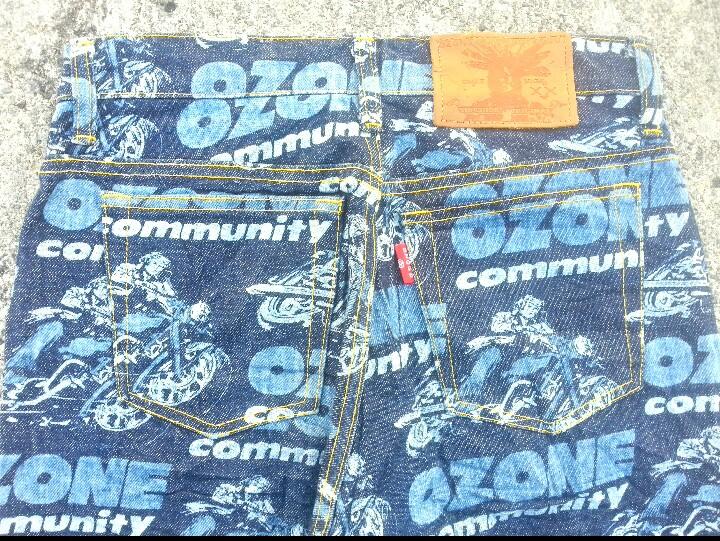 OZONE COMMUNITY (HYSTERIC GLAMOUR) Bikers Bleach Denim Jeans, Men's ...