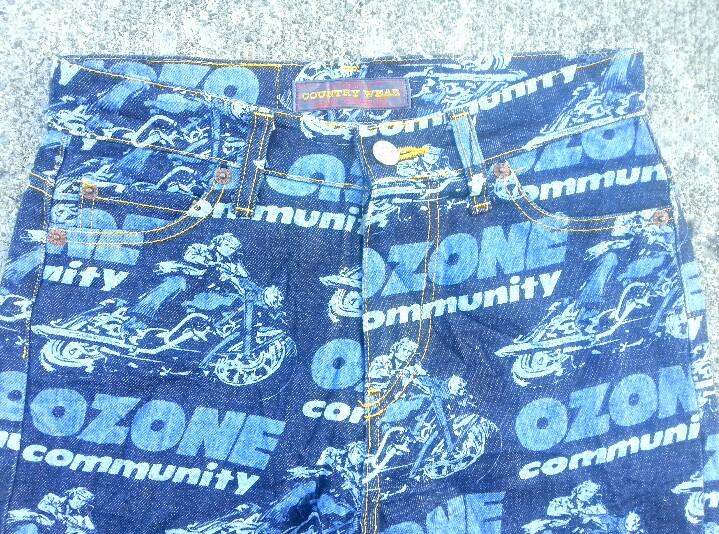 OZONE COMMUNITY (HYSTERIC GLAMOUR) Bikers Bleach Denim Jeans, Men's ...